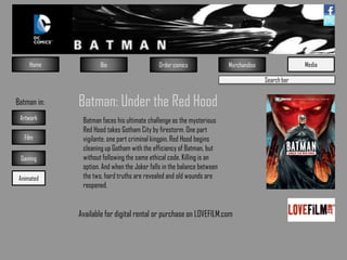 Batman website designs | PPTX