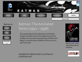 Batman website designs | PPTX