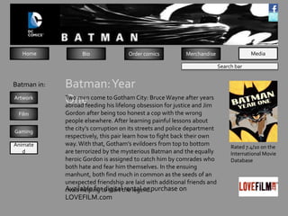 Batman website designs | PPTX