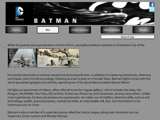 Batman website designs | PPTX