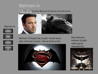 Batman website page content | PPTX
