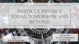 Particle Physics Today ,Tomorrow and Beyond | PPTX | Physics | Science
