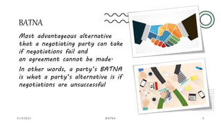 BATNA | PPTX | Business and Finance