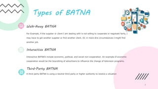 BATNA | PPTX | Business and Finance