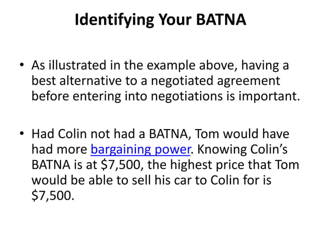 BATNA presentation.pptx | Auto Buying and Selling | Automotive