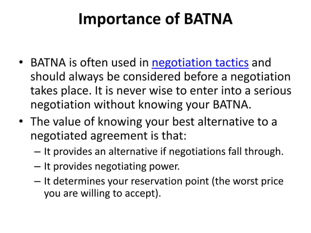 BATNA presentation.pptx | Auto Buying and Selling | Automotive