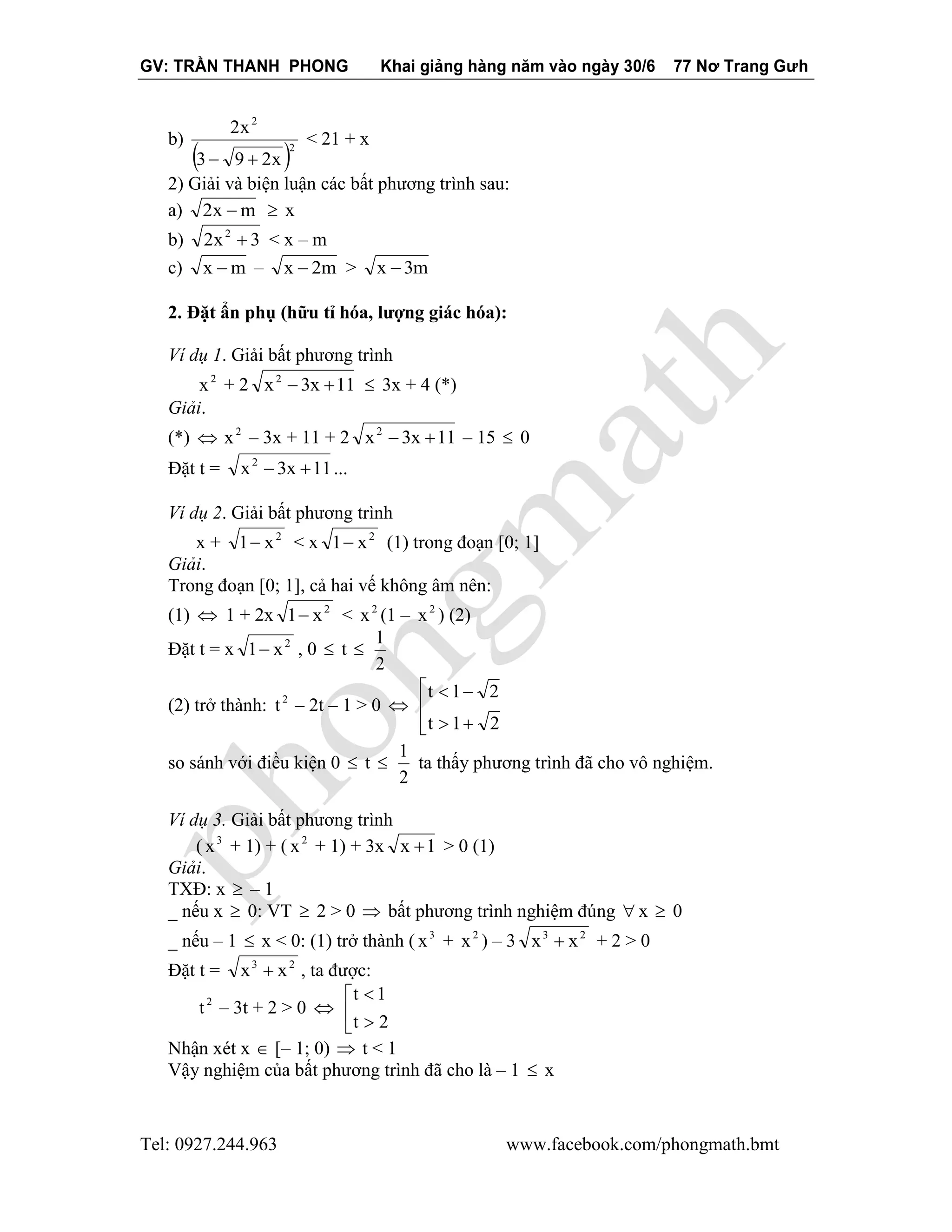 Bat phuong trinh vo ti | PDF