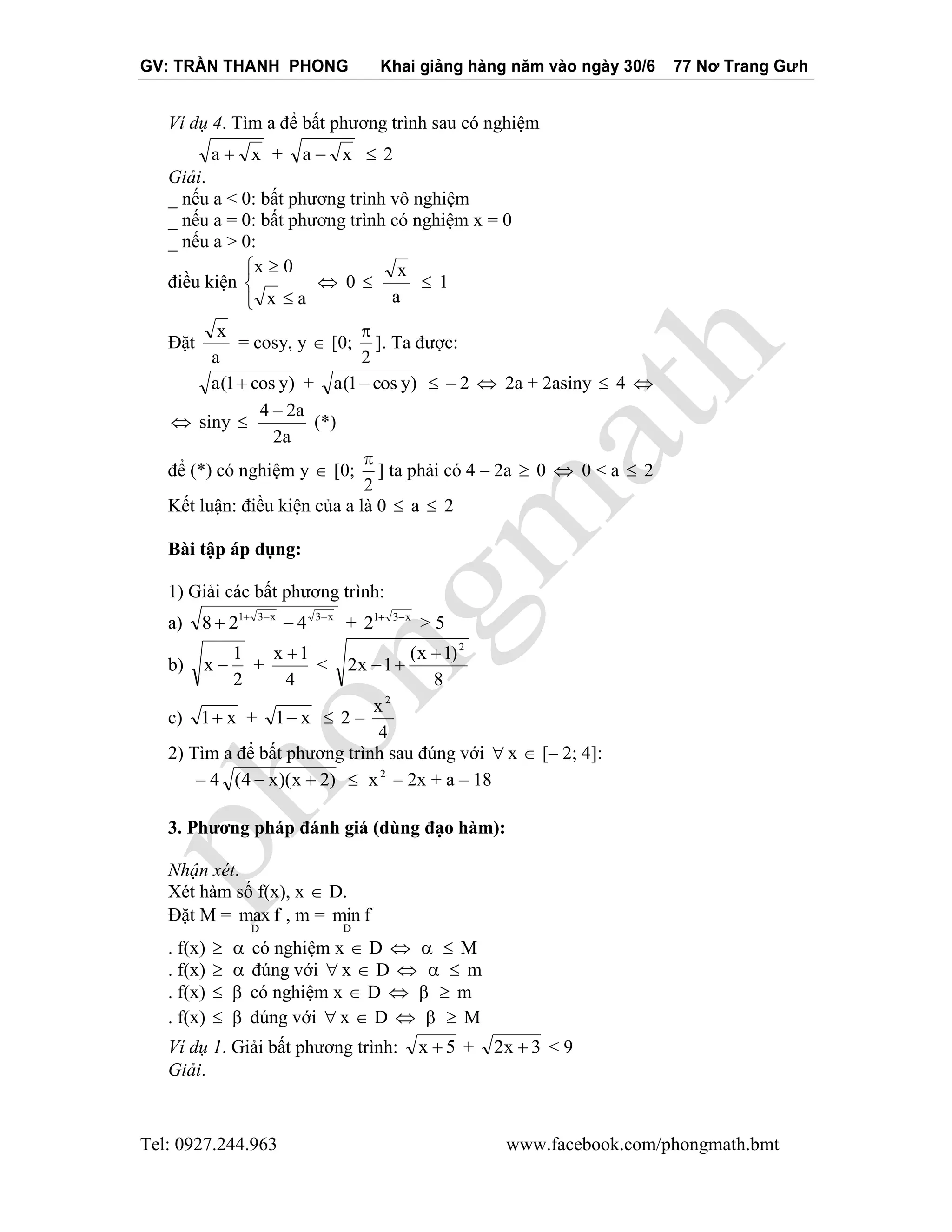 Bat phuong trinh vo ti | PDF