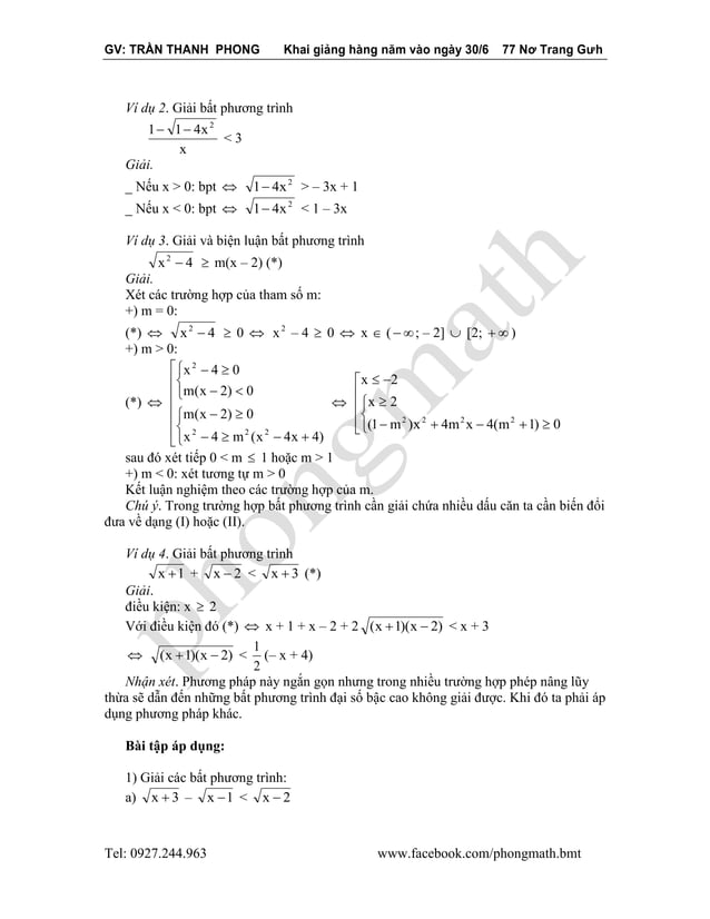 Bat phuong trinh vo ti | PDF