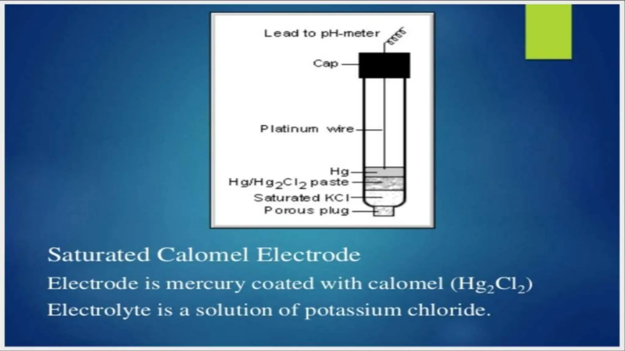 CALOMEL ELECTRODE - REFERENCE ELECTRODE. | PPTX