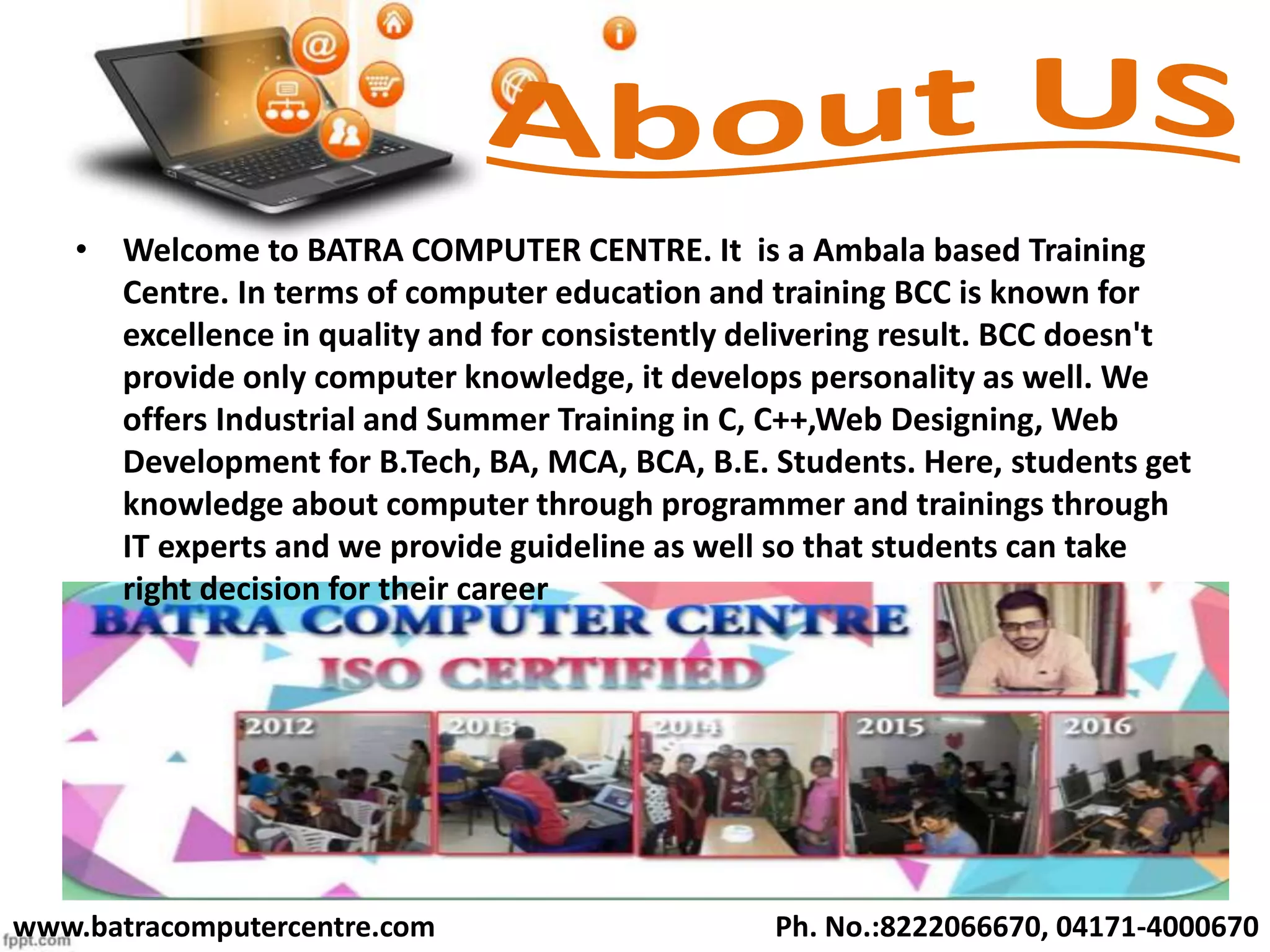 Batra Computer Centre In Ambala | PPT