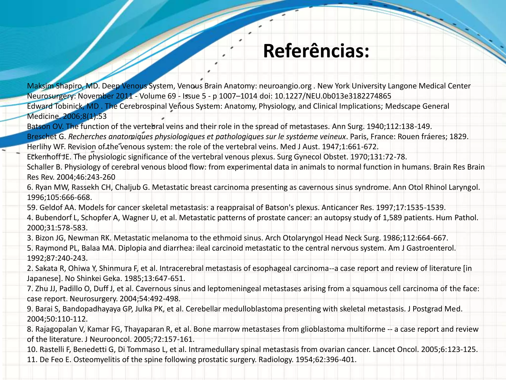 Plexo Venoso de Batson | PPTX