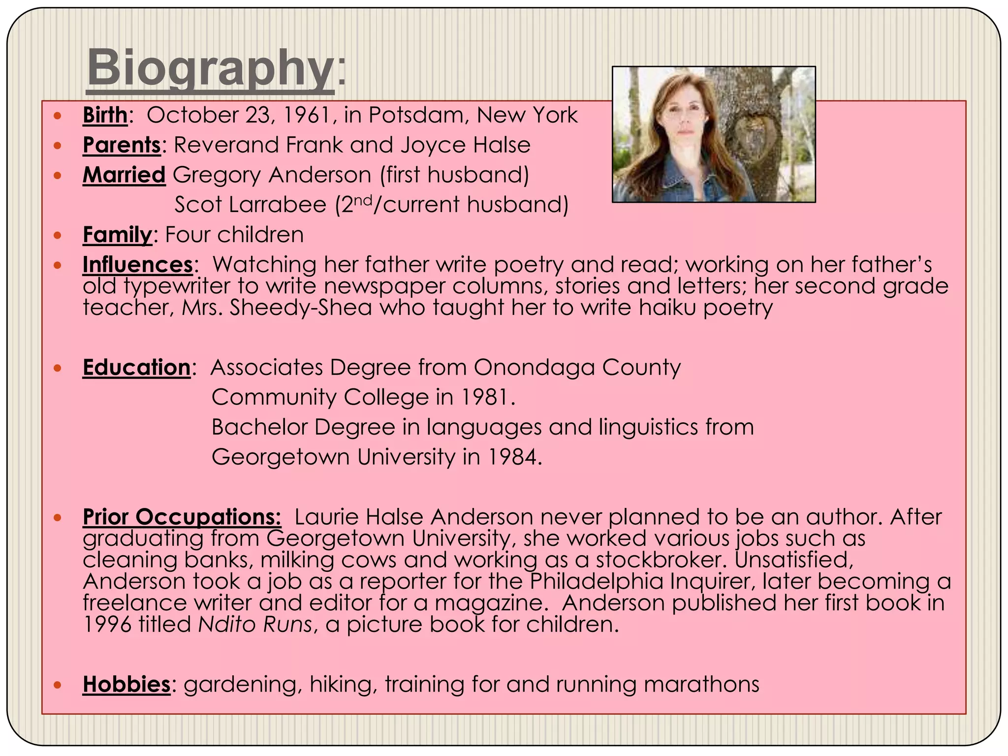 Laura Halse Anderson | PPT