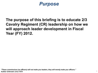 Battalion-Level Leader Development Overview | PPTX