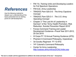 Battalion-Level Leader Development Overview | PPTX