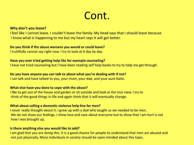 Battered men presentation | PPTX