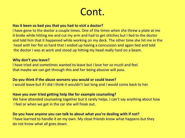 Battered men presentation | PPTX