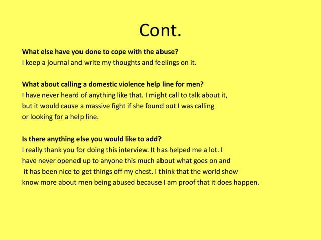 Battered men presentation | PPTX