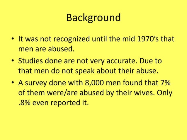 Battered men presentation | PPTX