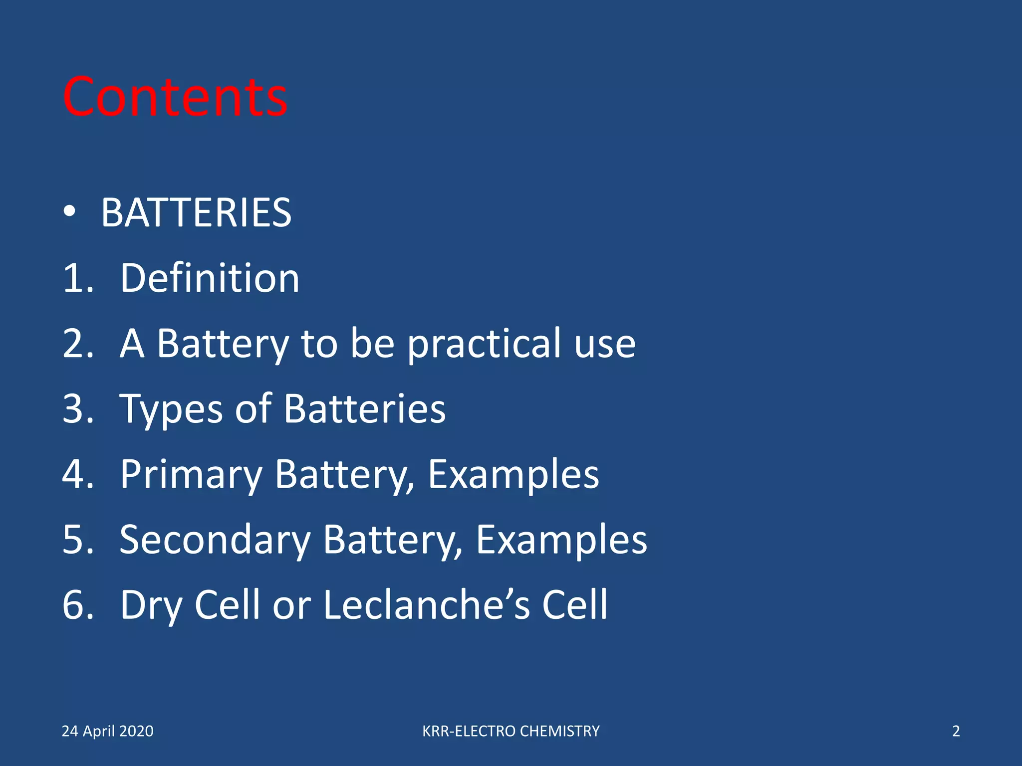 Batteries | PPTX