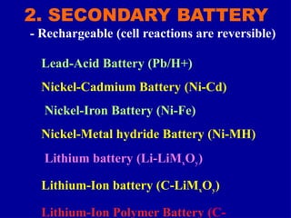 BATTERIES classification and types .pptx