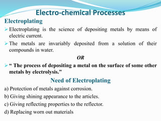 Batteries and Electrochemical Processes | PPT