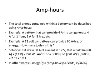 Batteries and fuel cells | PPT