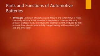 Batteries and its construction | PPTX