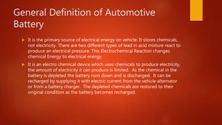 Batteries and its construction | PPTX