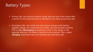 Batteries and its construction | PPT
