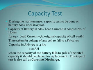 Batteries And Its Maintenance | PPTX