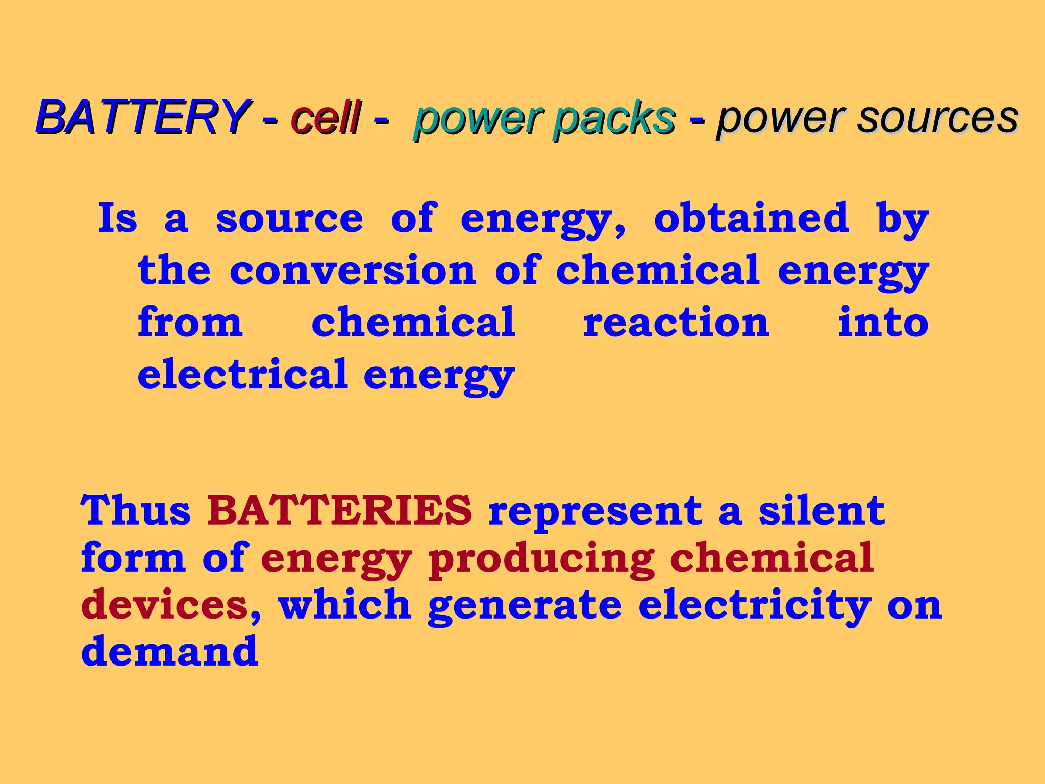 Batteries and types | PPT