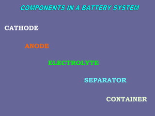 Batteries and types | PPT