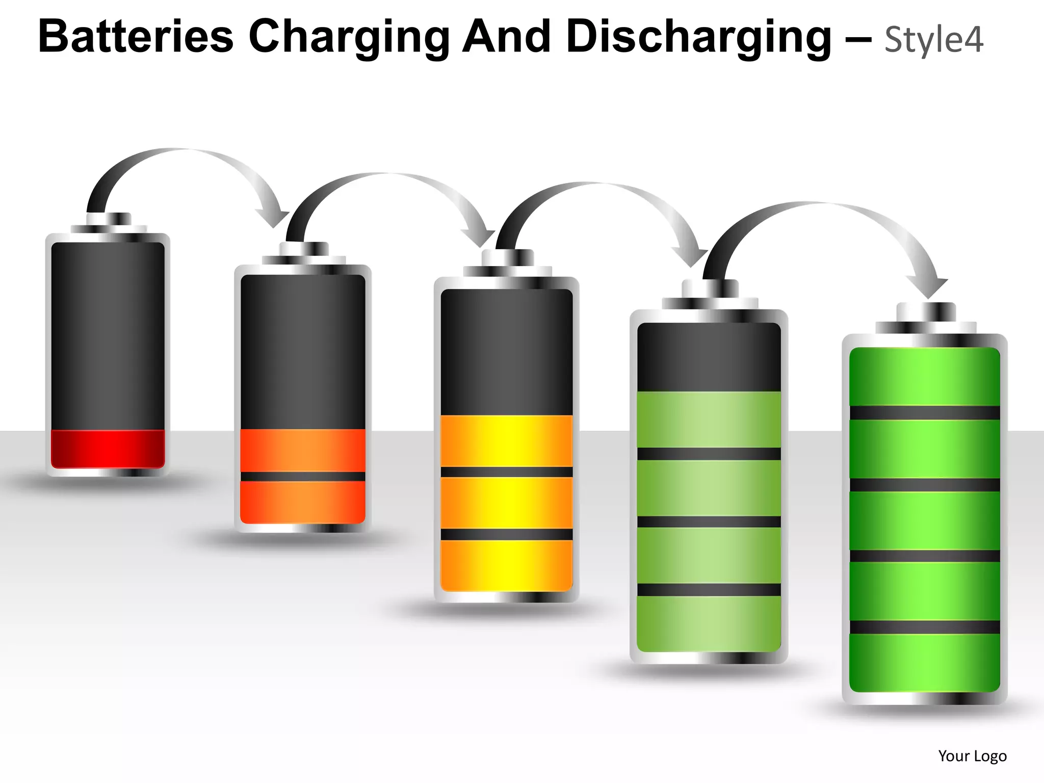 Batteries charging style 4 powerpoint presentation templates | PPTX
