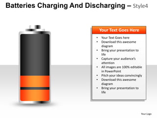 Batteries charging style 4 powerpoint presentation templates | PPTX