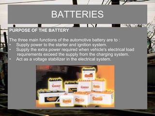 Batteries & charging system | PPT
