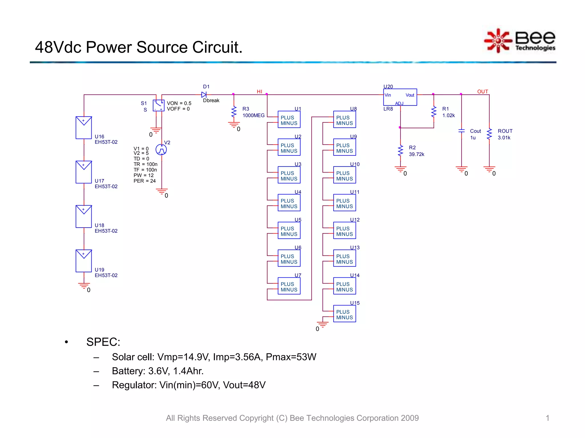 Batteries in series simulation using PSpice | PPTX