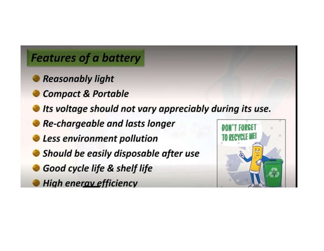Batteries PPT.pdf Introduction to Batteries | PDF