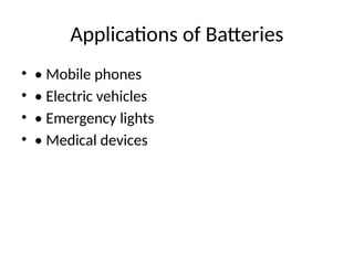 Types of Batteries CBSE NCERT CLASS 12 a | PPTX