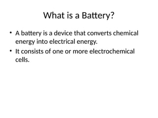 Types of Batteries CBSE NCERT CLASS 12 a | PPTX