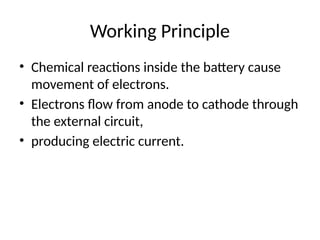 Types of Batteries CBSE NCERT CLASS 12 a | PPTX