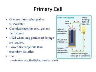 Batteries and the types of battery which is used | PPTX