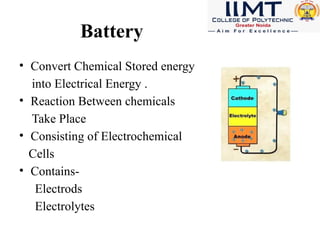 Batteries Recording PPt. described about battery | PPT