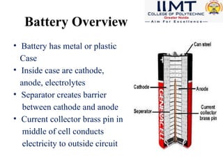 Batteries Recording PPt. described about battery | PPTX