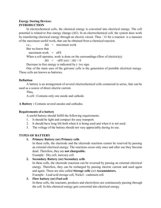 batteries x.pdf (notes on cells and batteries) | PDF