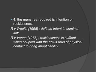 Battery | PPTX | Crime & Harmful Acts to Individuals, Society & Human ...