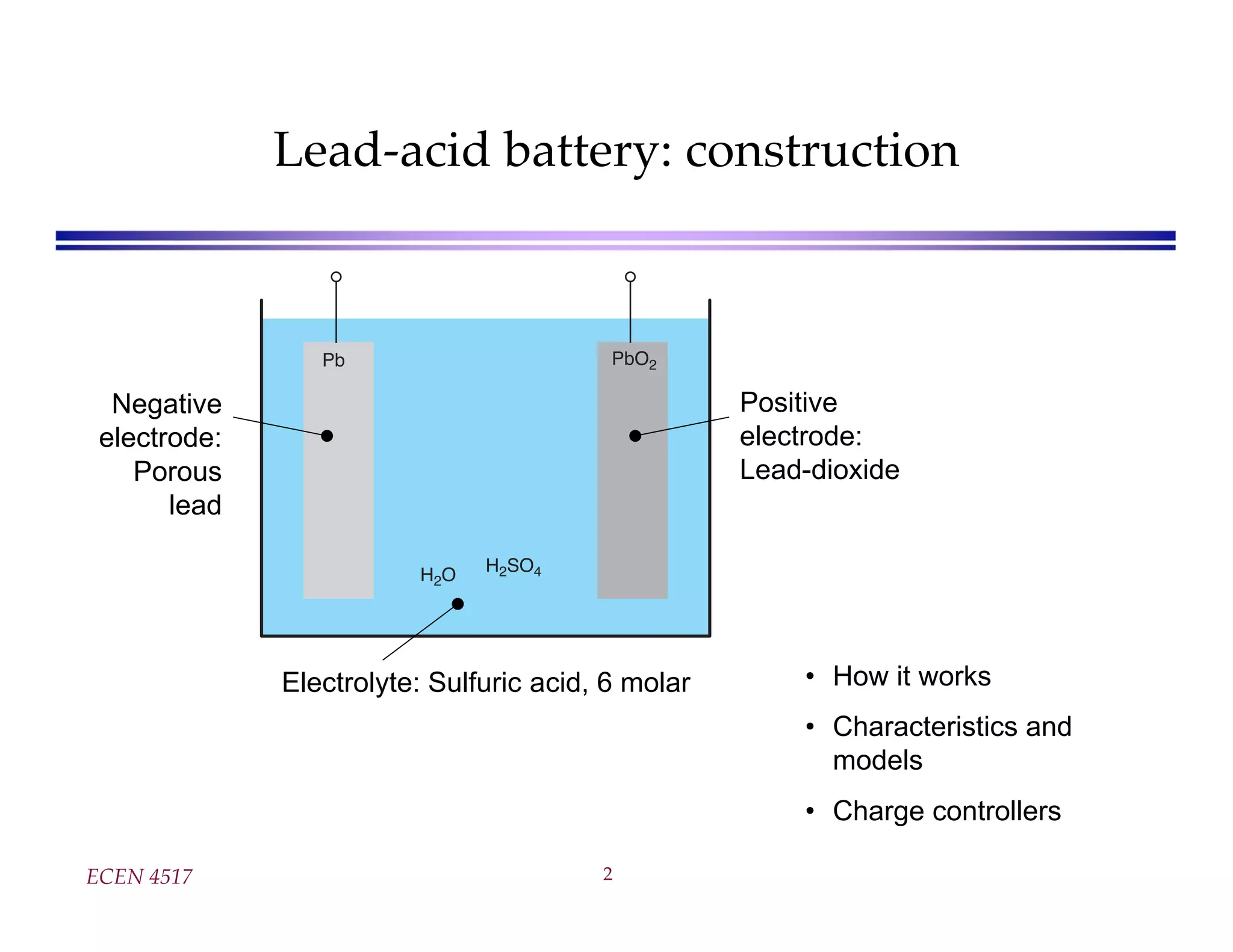 Lecture on Lead Acid Battery | PDF