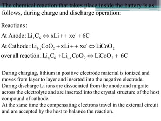 MODULE - I : BATTERY TECHNOLOGY | PPTX