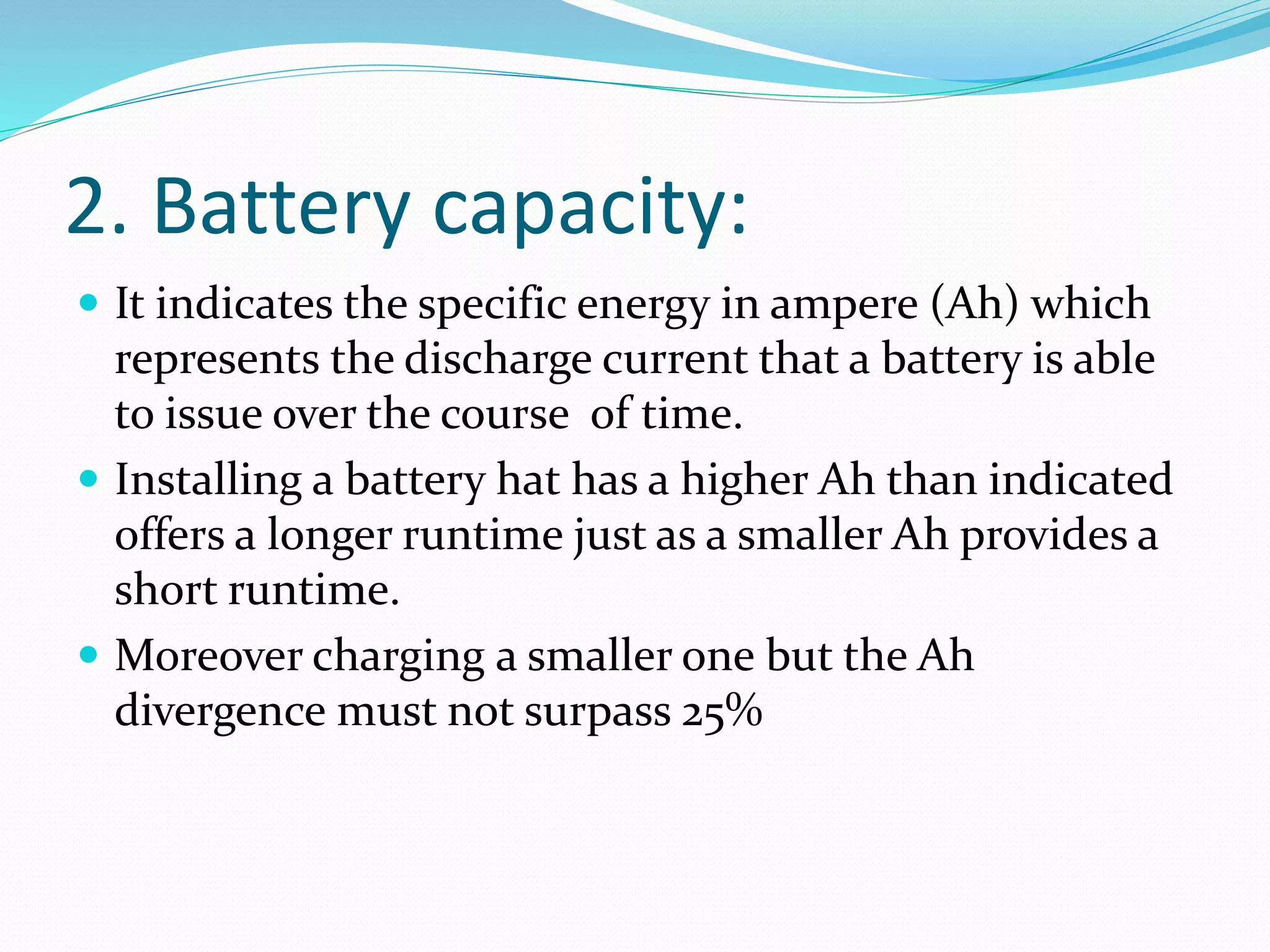 Characteristics of battery | PPTX