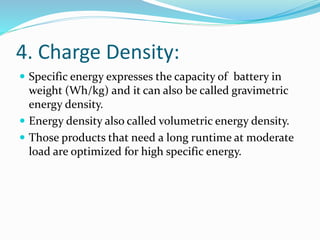 Characteristics of battery | PPTX